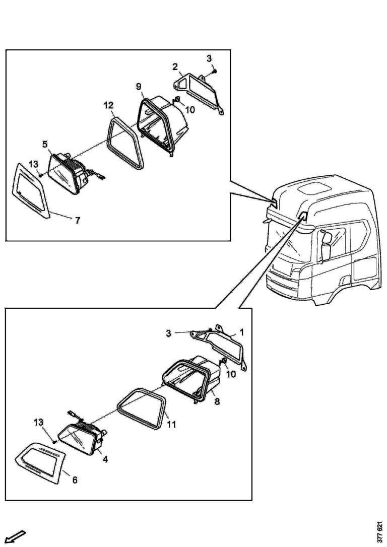 2552709 Фара-прожектор RH Scania - O-CATALOG