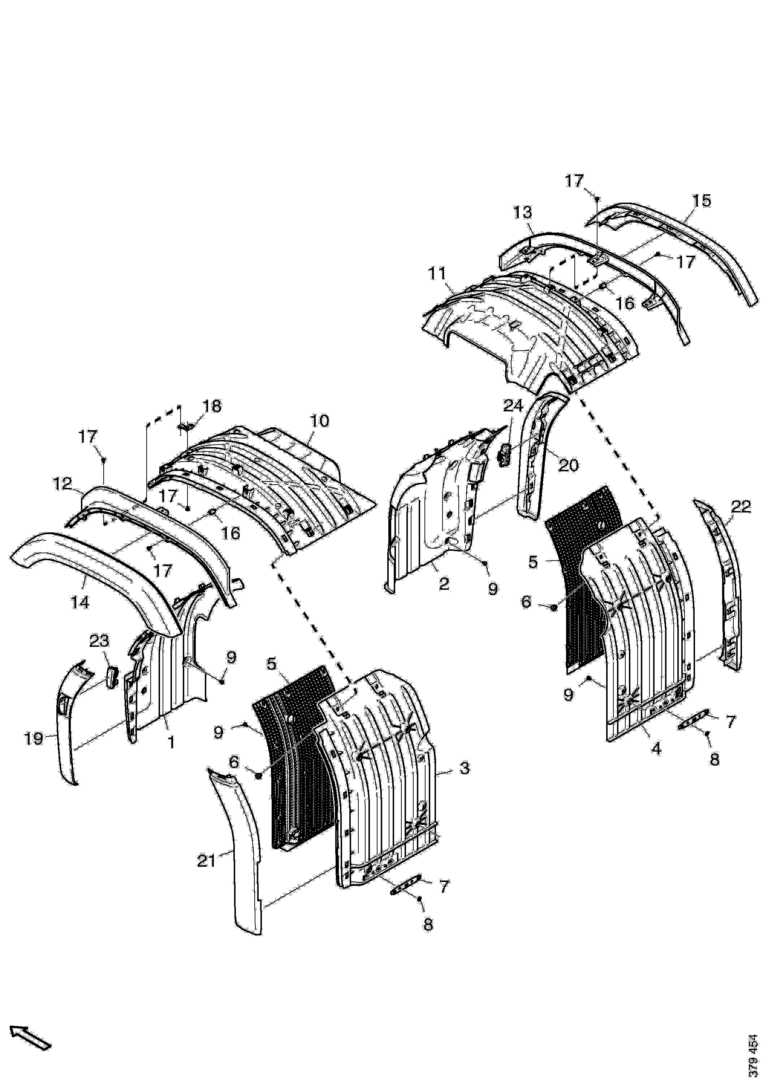 2297989 Панель отделки колесной арки Scania - O-CATALOG