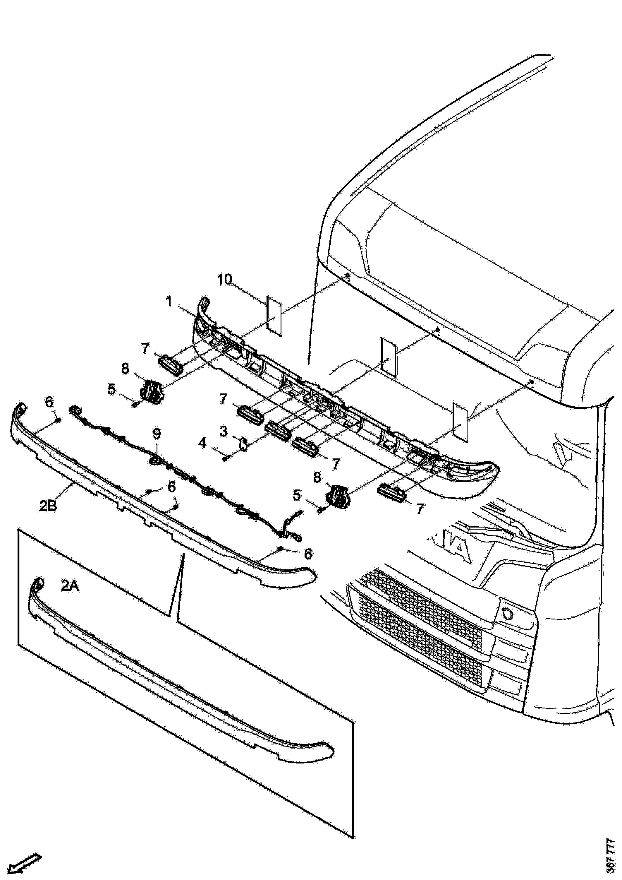 2541737 Противосолнечный козырек Scania - O-CATALOG