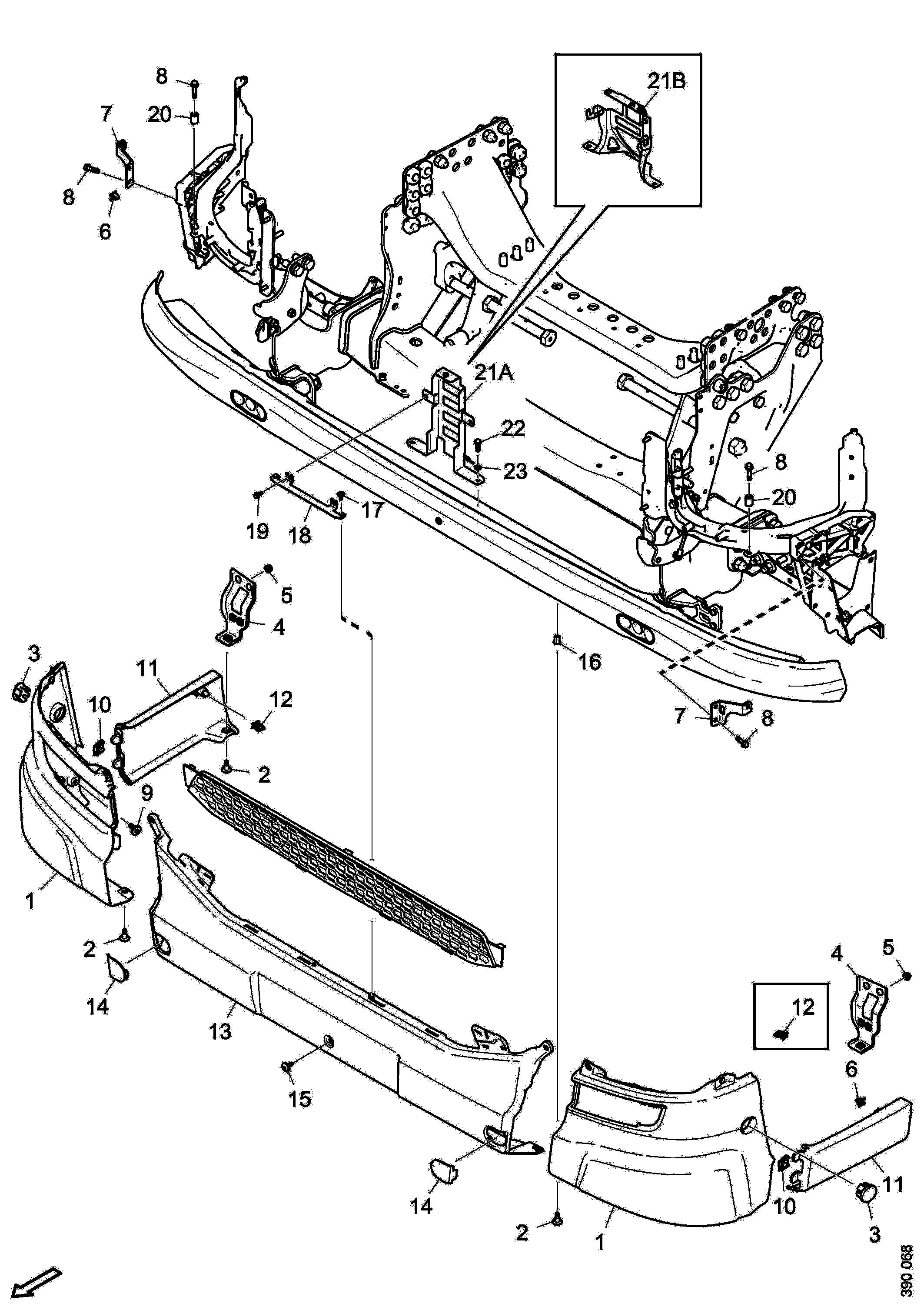 2474483 Облицовка бампера Scania - O-CATALOG