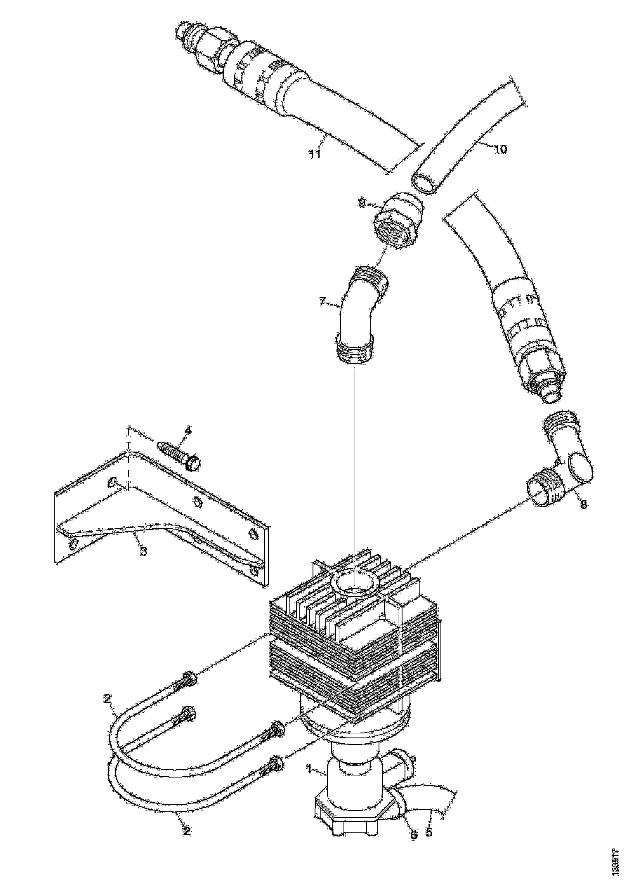 815463 Шланг в сборе o 16 L=800 mm Scania - O-CATALOG