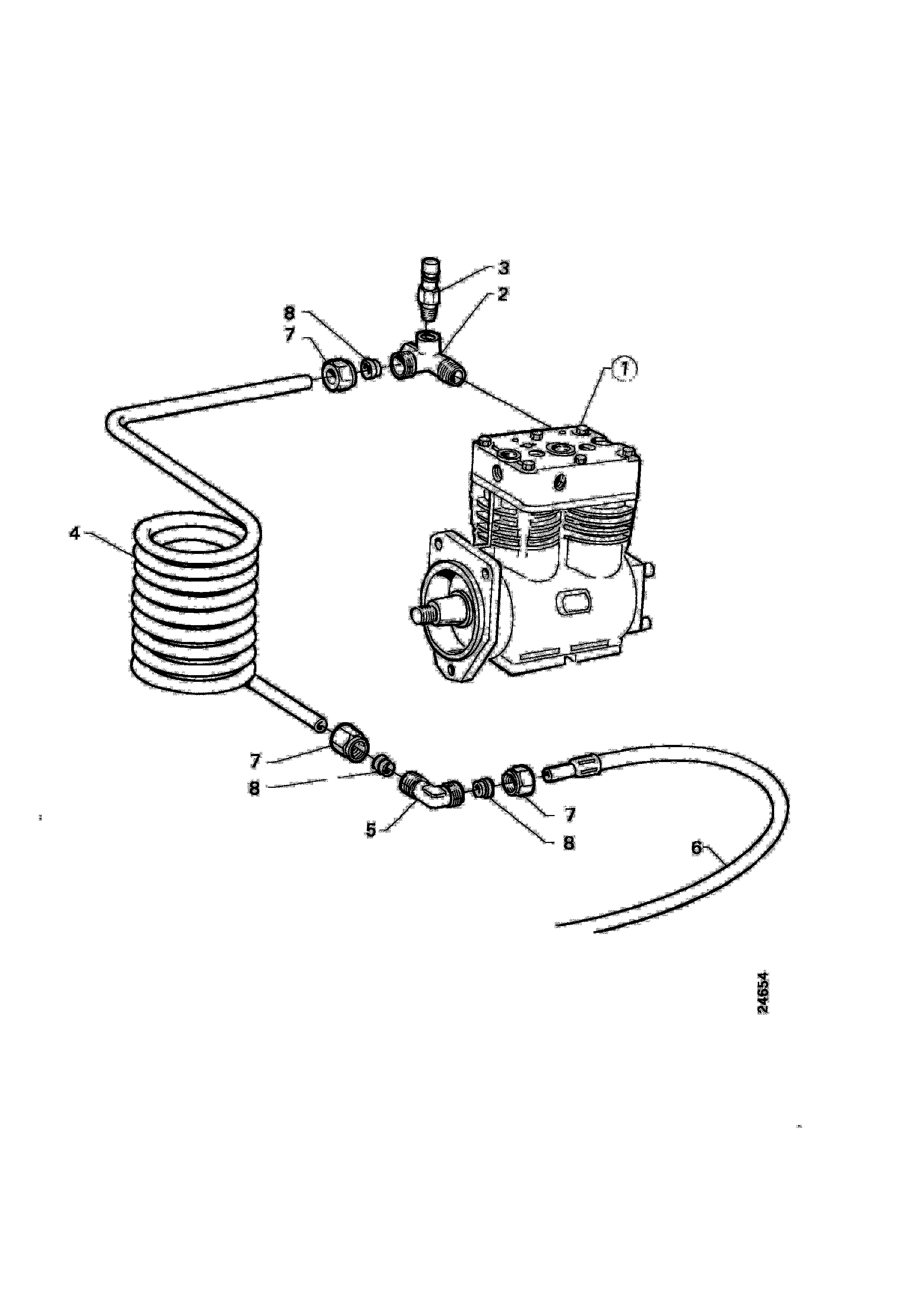 815454 Шланг в сборе o 16 L=315 mm Scania - O-CATALOG