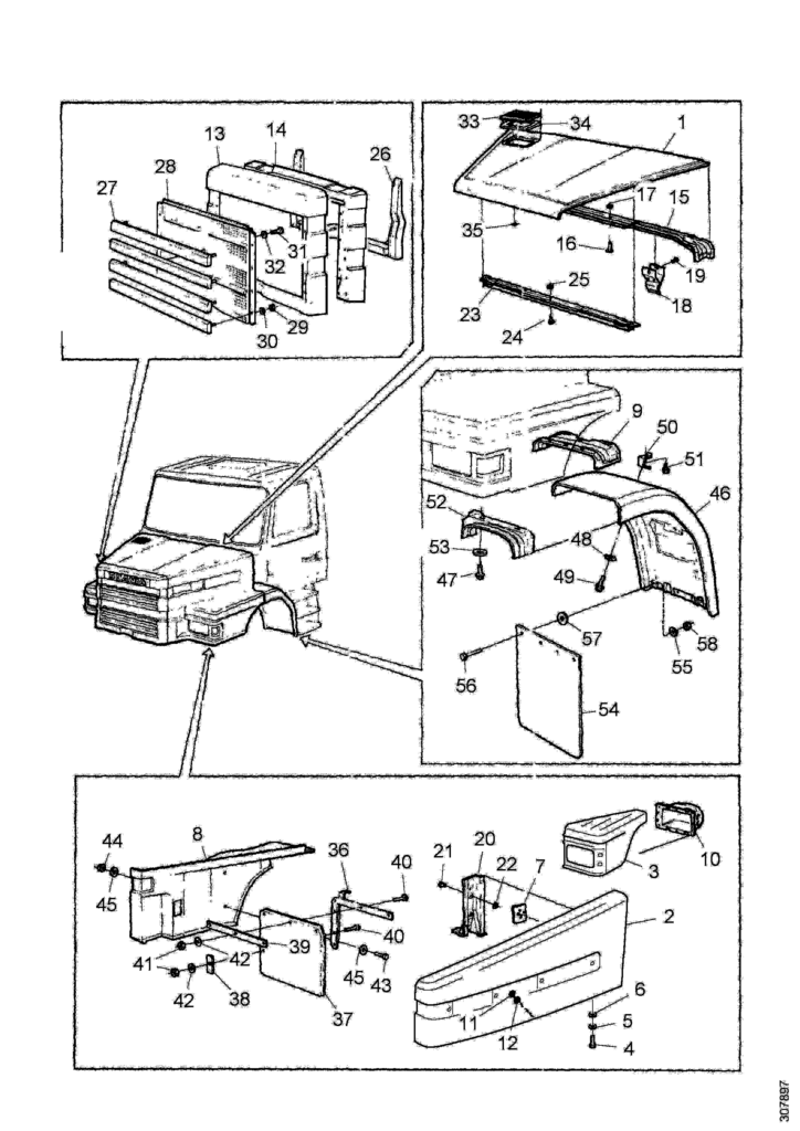 1925701 Сторона капота Scania - O-CATALOG