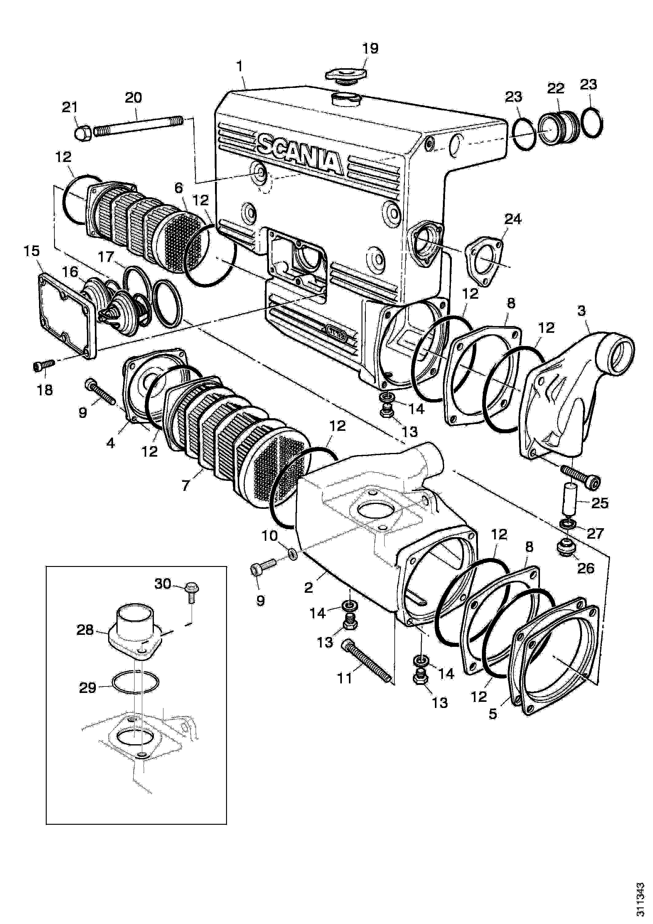 1356693 Уплотнительное кольцо Scania - O-CATALOG