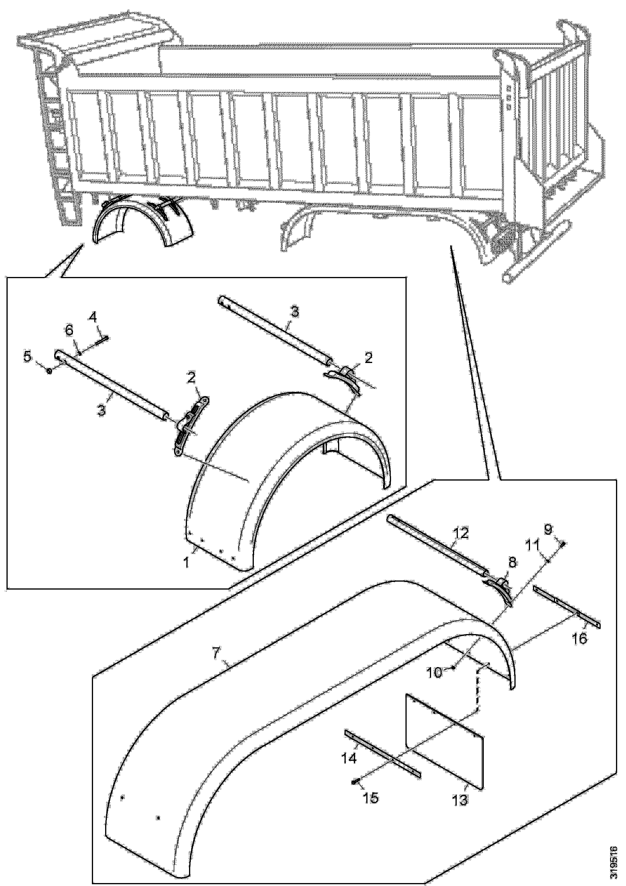 1936570 Брызговик Scania - O-CATALOG