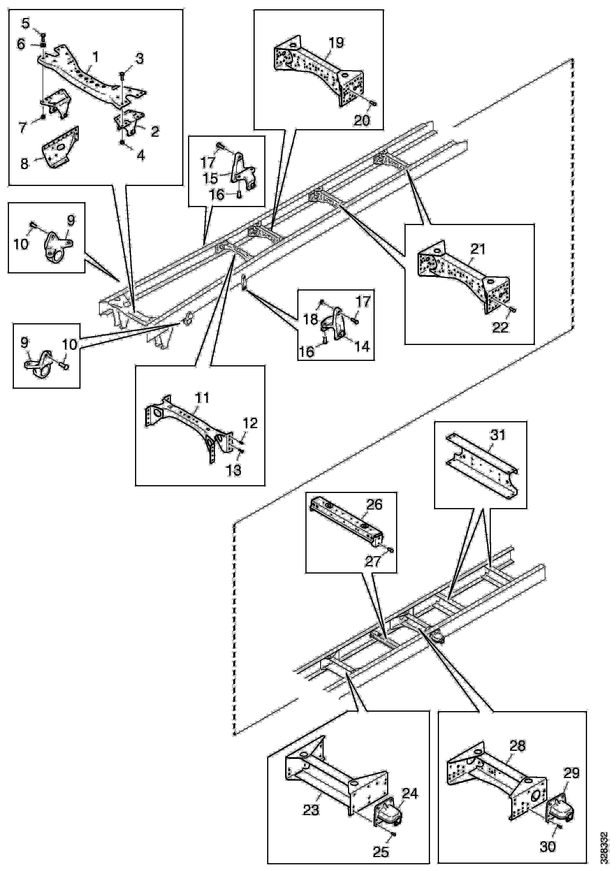 1739454 Кронштейн передней рессоры LH Scania - O-CATALOG