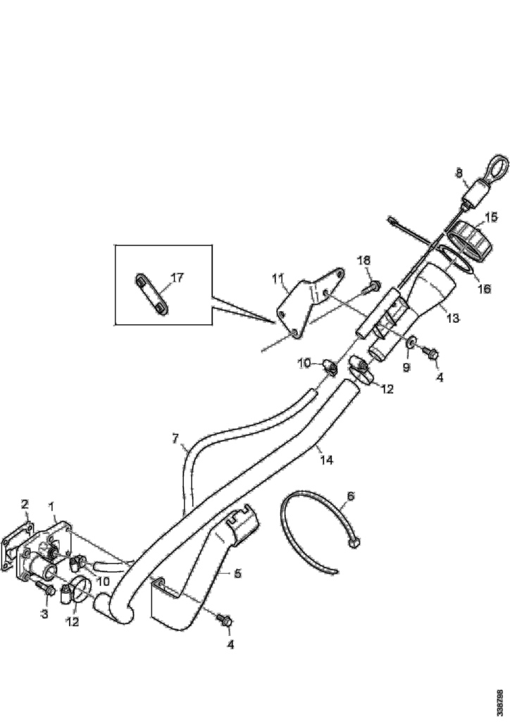 1861094 Масляный щуп L=1273 mm Scania - O-CATALOG