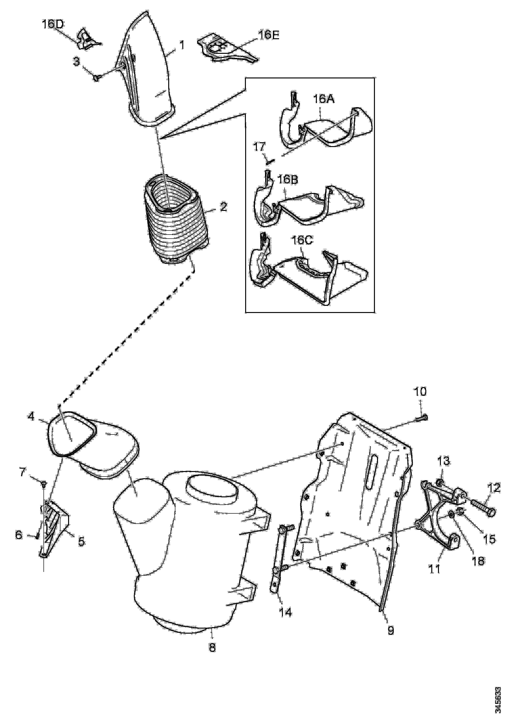 1750546 Гофрированный рукав Scania - O-CATALOG
