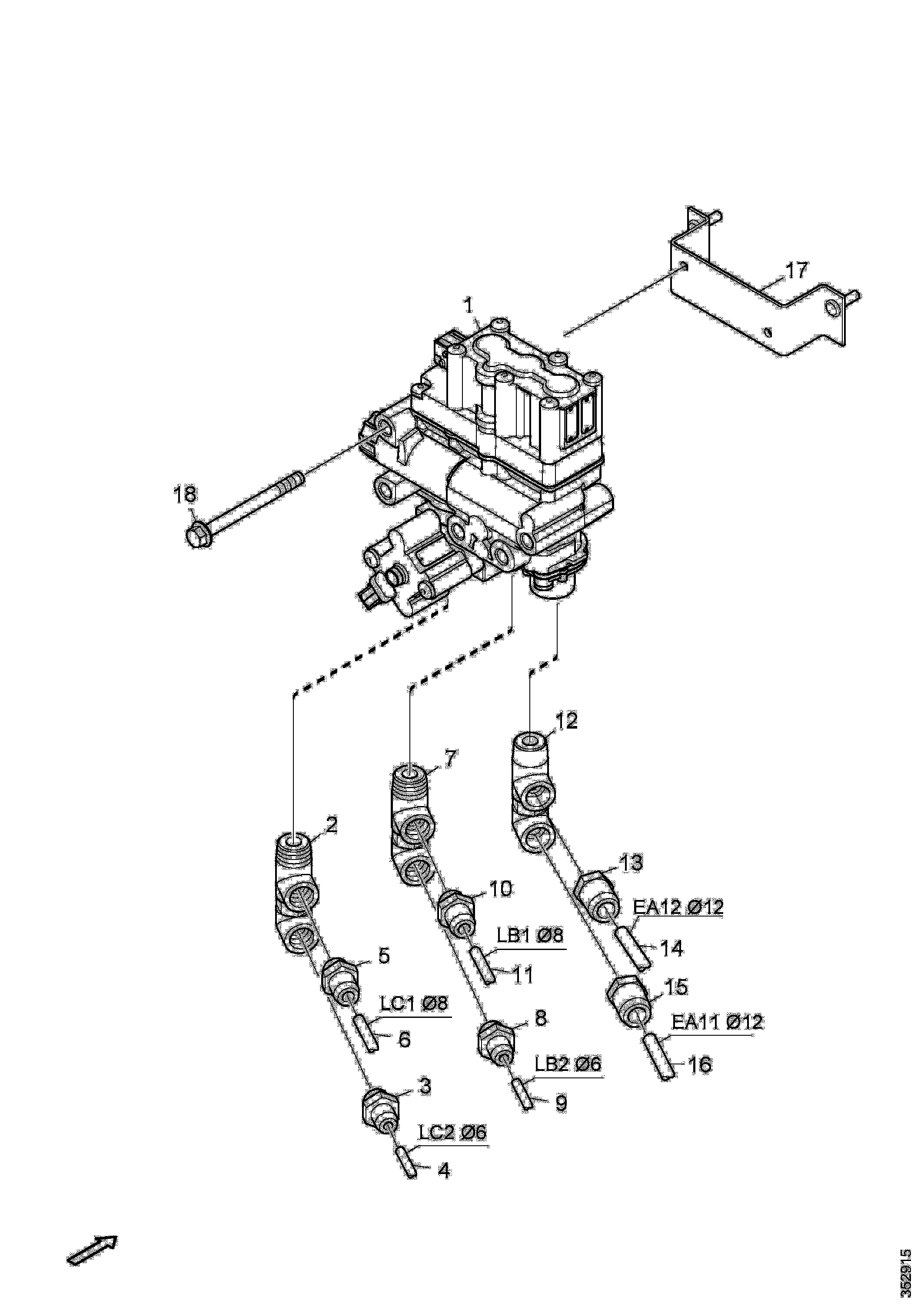 1905375 Блок клапанов Scania - O-CATALOG