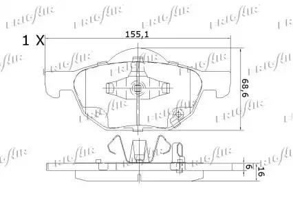 PD19.510 Комплект тормозных колодок FRIGAIR - O-CATALOG